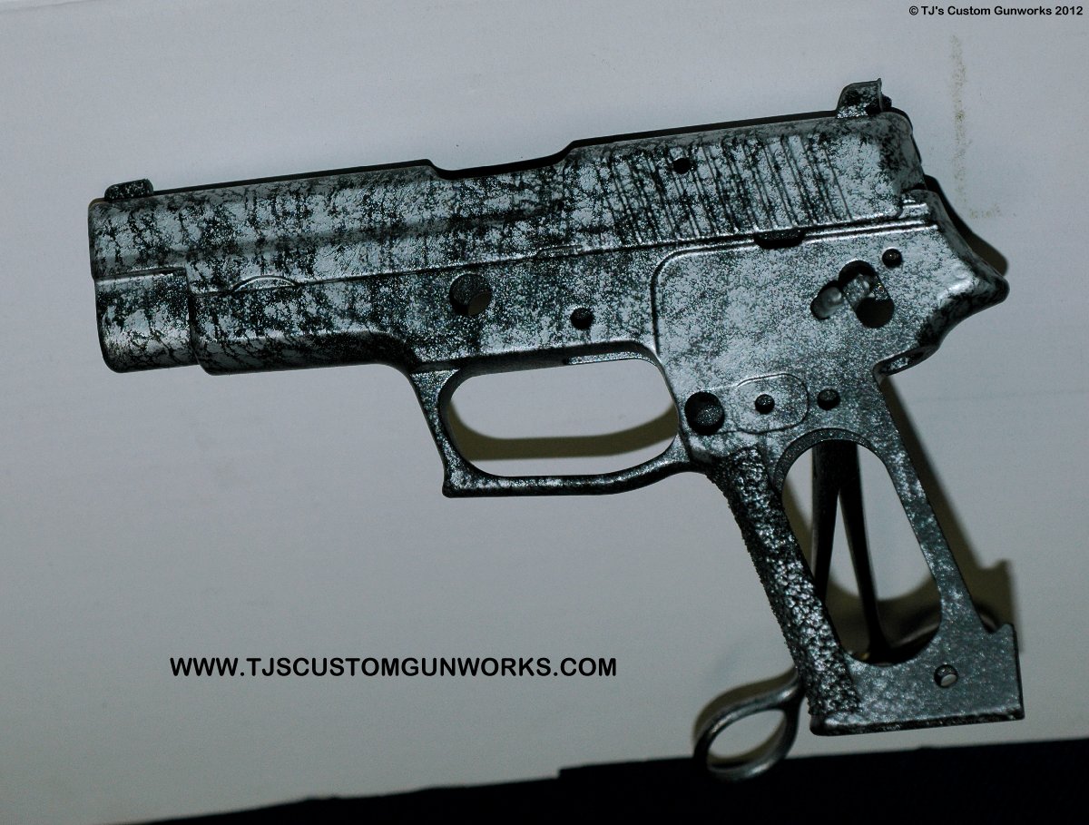 Exotic Custom Ultra Gold Marbled Sig Sauer P220 Duracoat!