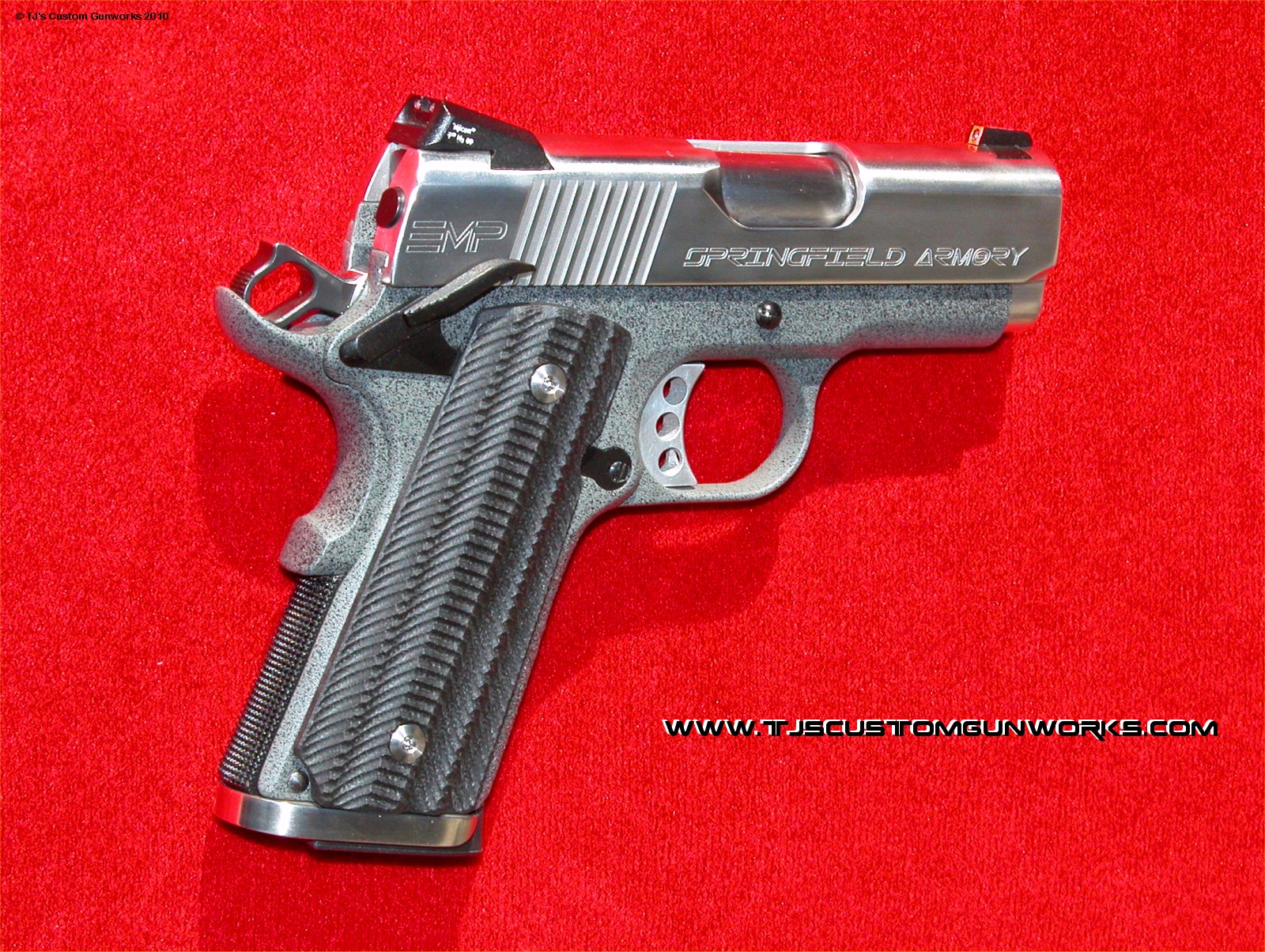 Custom Stainless Springfield Armory EMP 1911 9mm Grey Duracoat