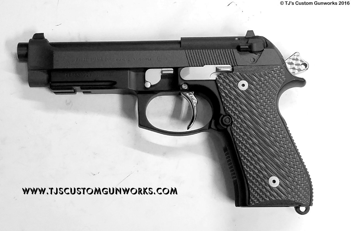 Custom Jewelled Beretta 92FS M9A1 Grey Teflon