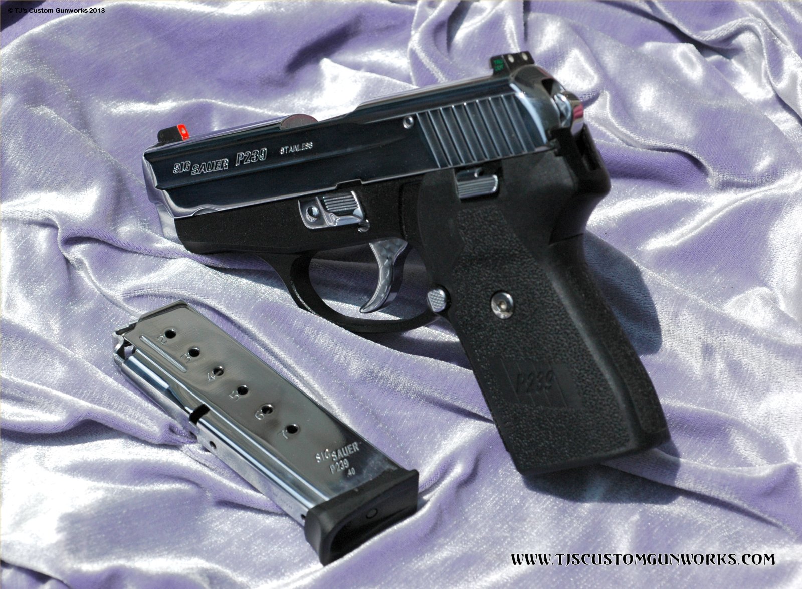 Custom Mirror Polished Chrome & Teflon Sig P239