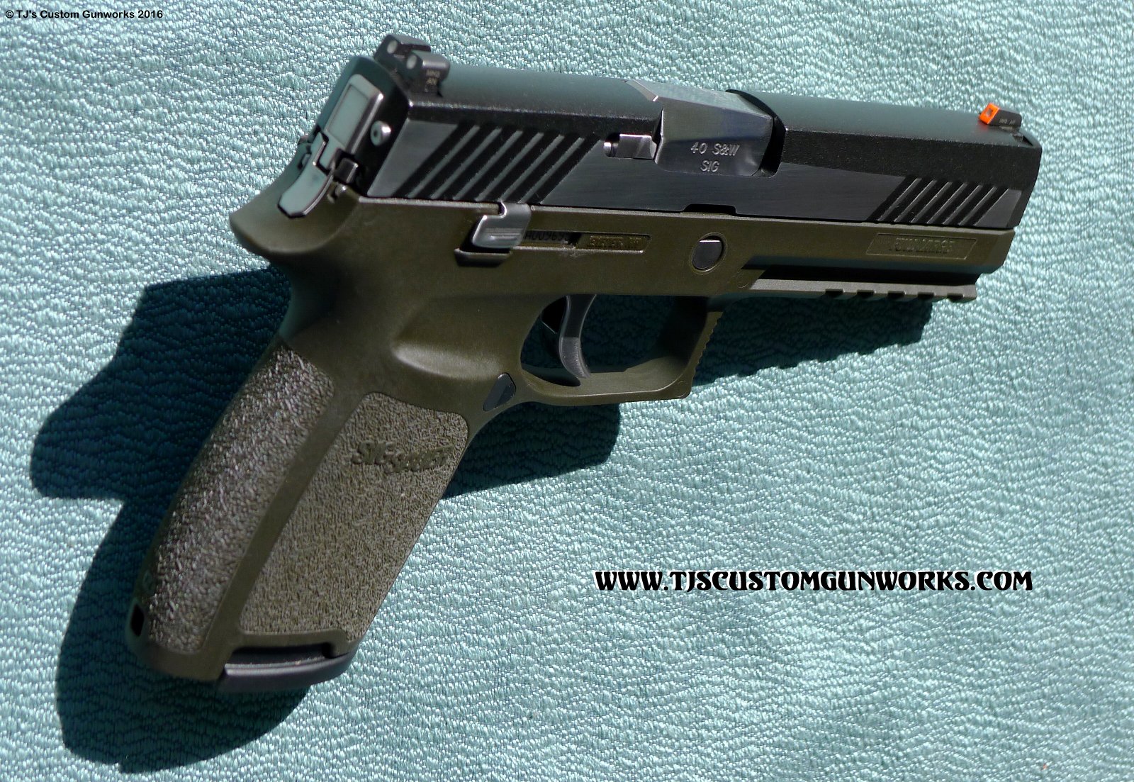 TJ's Custom Two-Tone "Equinox" 1/2 Polished Sig Sauer P320 .40S&W