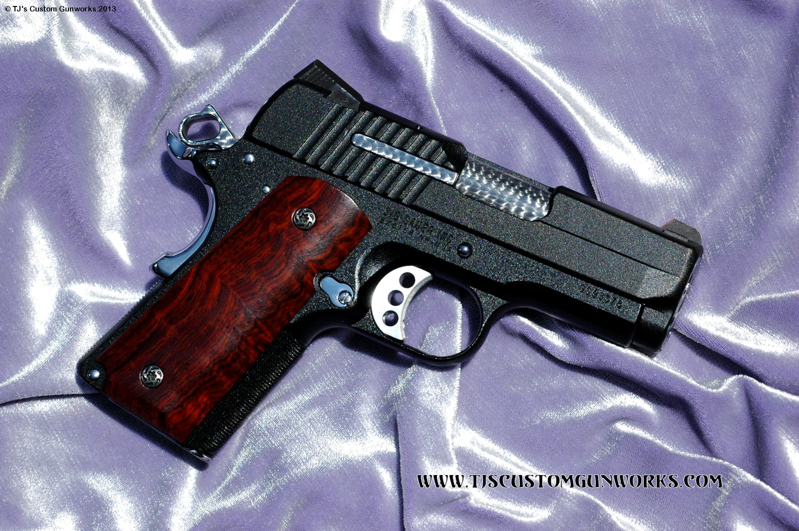 Full Custom Black Teflon Jewelled Sig Sauer 1911 Compact .45