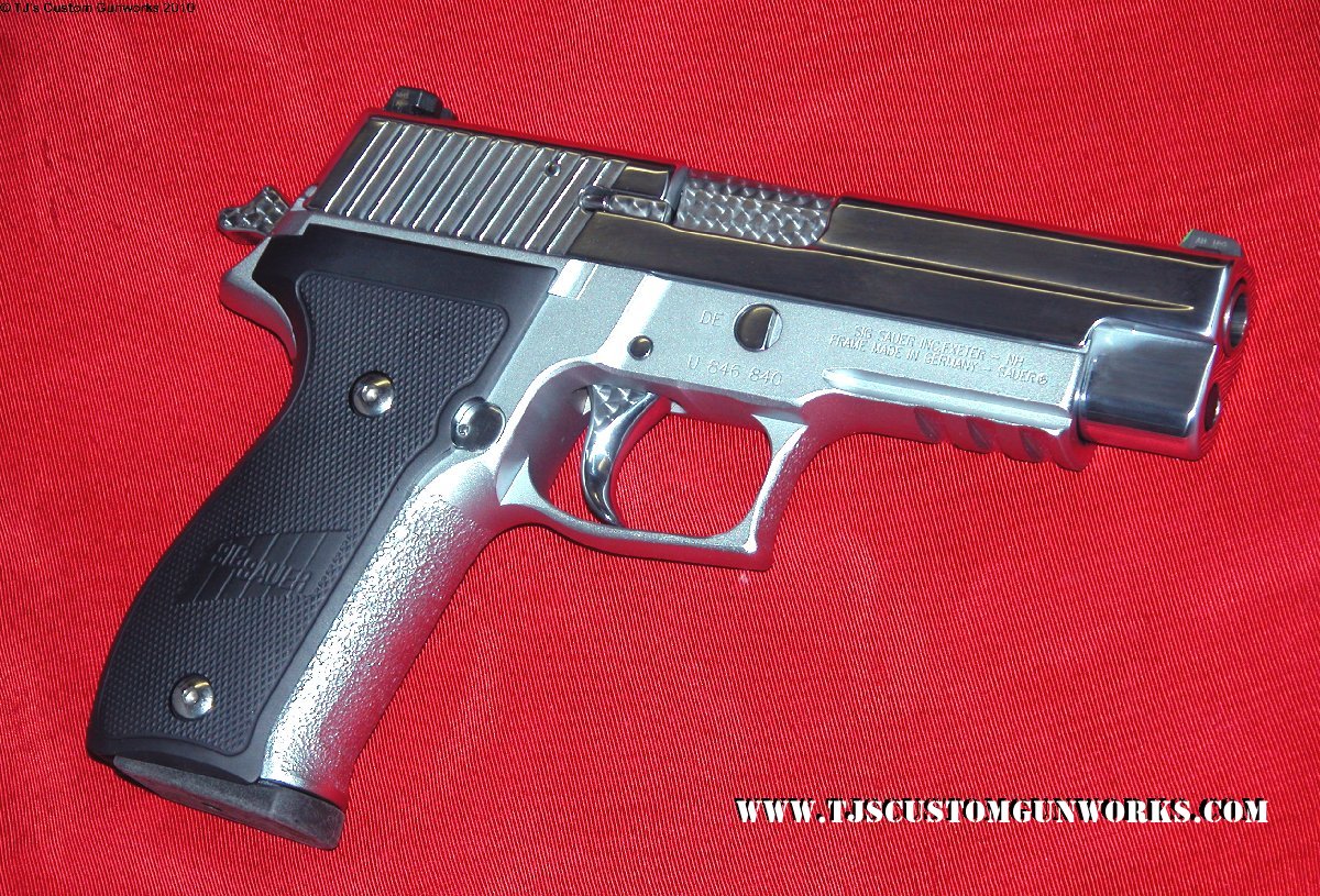 Custom Sig Sauer P226 Full Hard Chrome Presentation