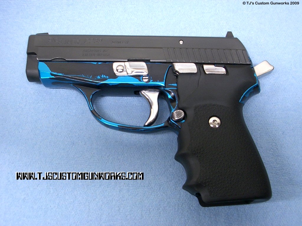 Sig Sauer P239 Custom Teal & Black Frame