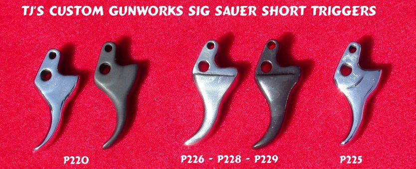 Stainless Steel Sig Sauer Short Trigger By TJ's Custom Gunworks